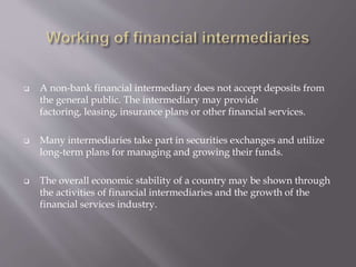 Financial intermediaries | PPTX