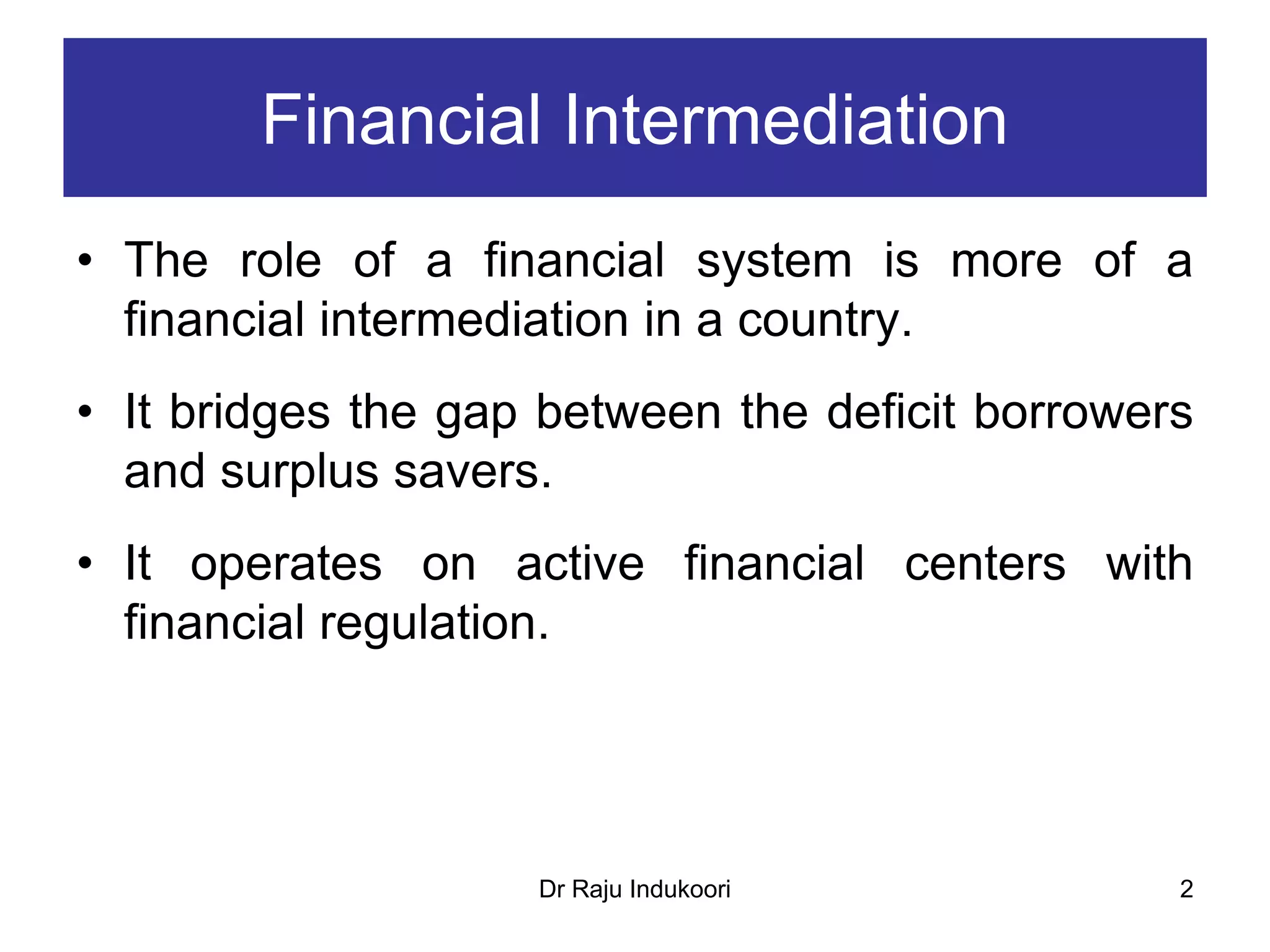 Financial intermediation | PPTX