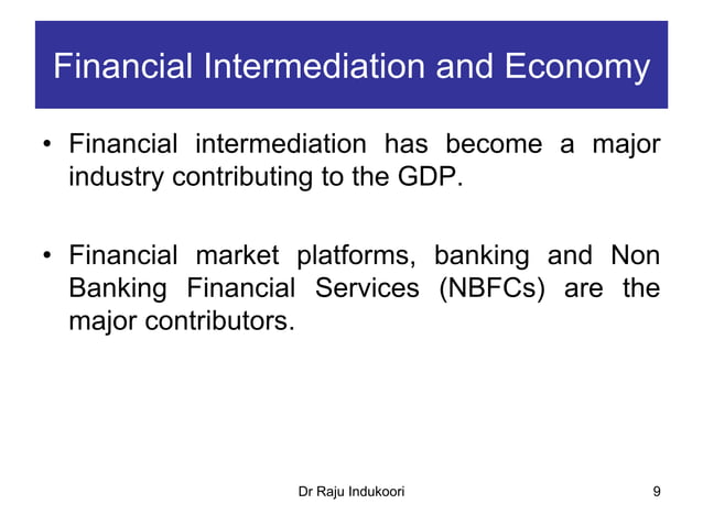 Financial intermediation | PPTX