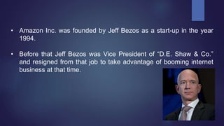 Financial journey of amazon | PPTX