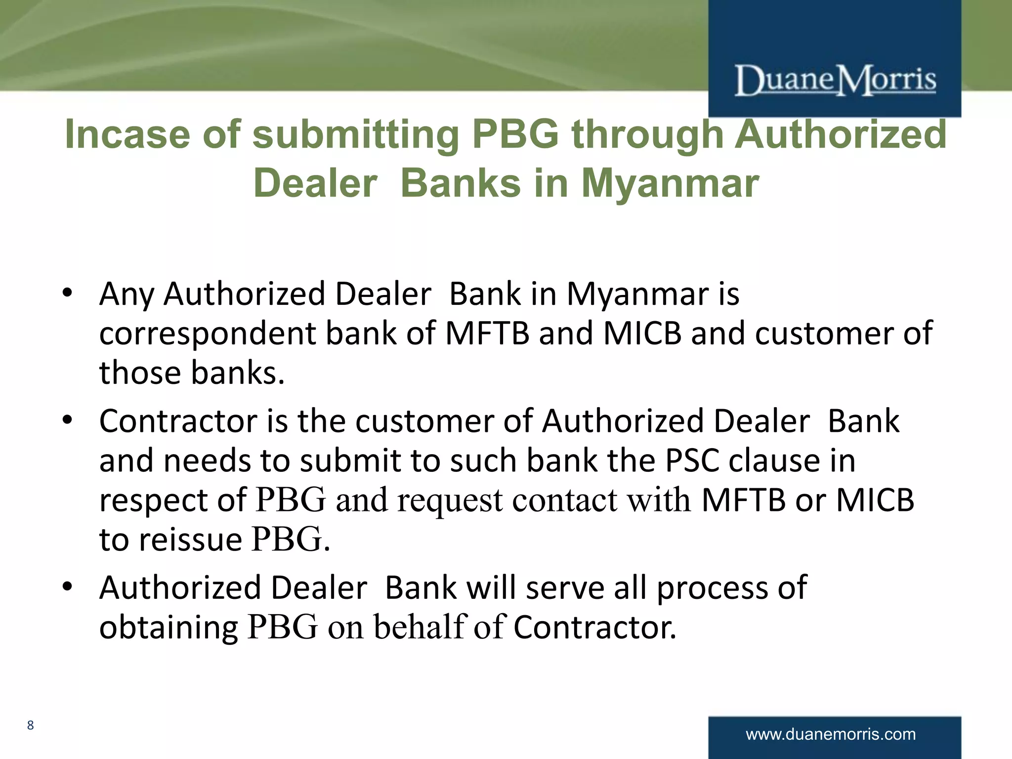Myanmar - Financial Knowledges in Production Sharing Contract | PDF