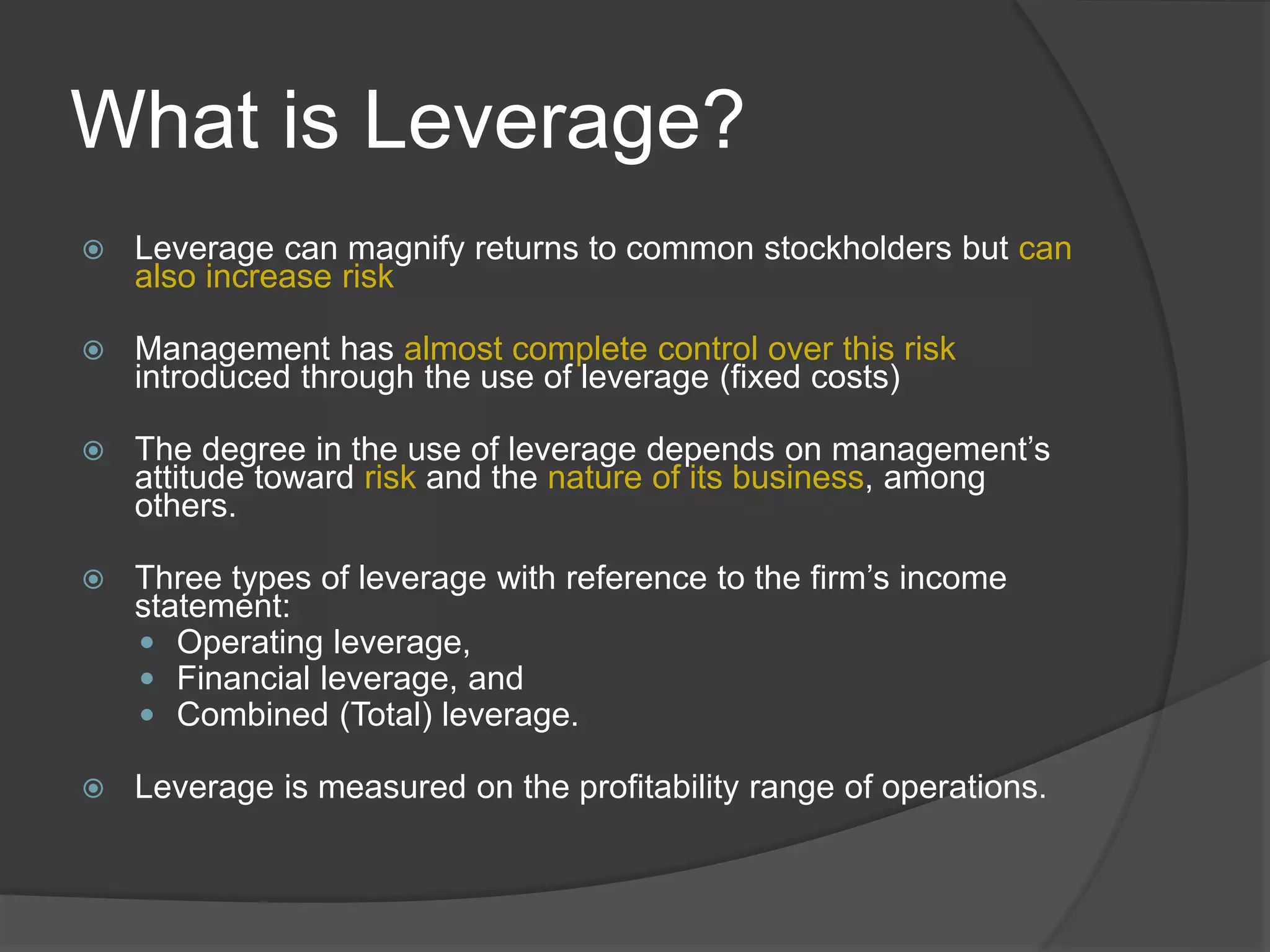 Financial leverage | PPTX