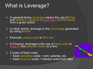 Financial leverage | PPTX