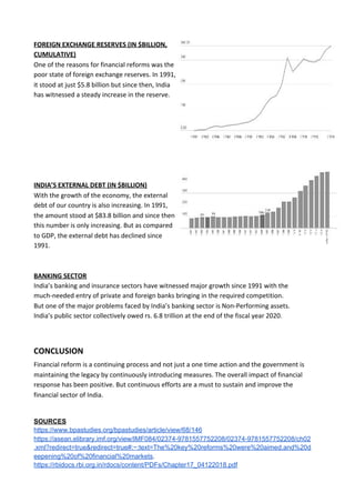 Financial liberalization, Reforms carried out in India and their impact ...