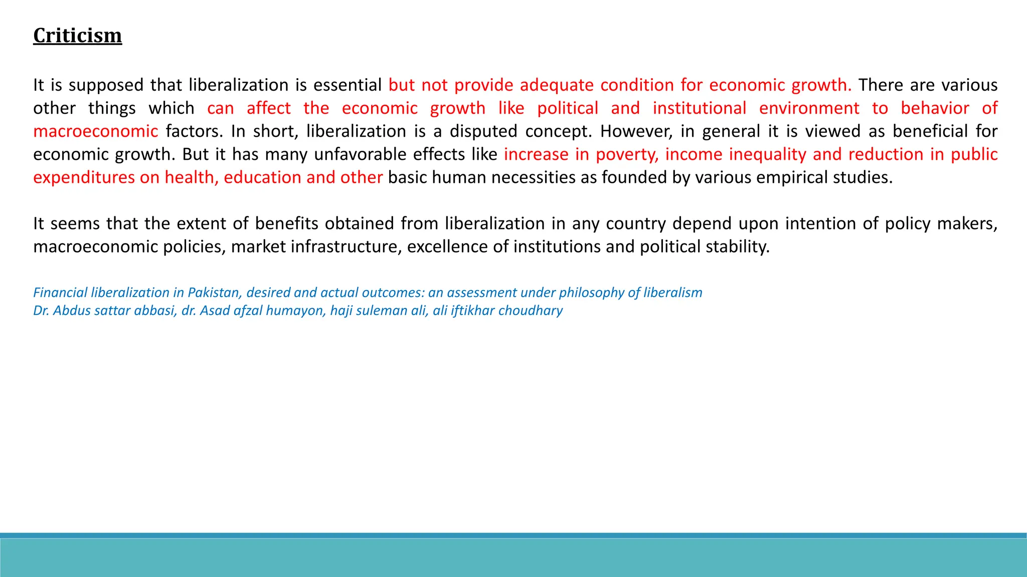 Financial Liberalization Theory detailed | PPTX