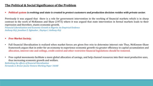 Financial Liberalization Theory detailed | PPTX | Business Accounting ...