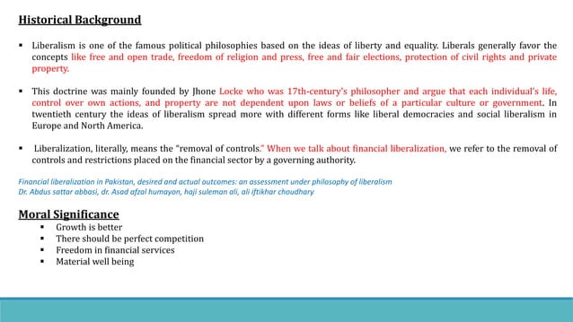 Financial Liberalization Theory detailed | PPTX | Business Accounting ...