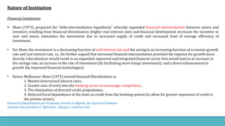 Financial Liberalization Theory detailed | PPTX