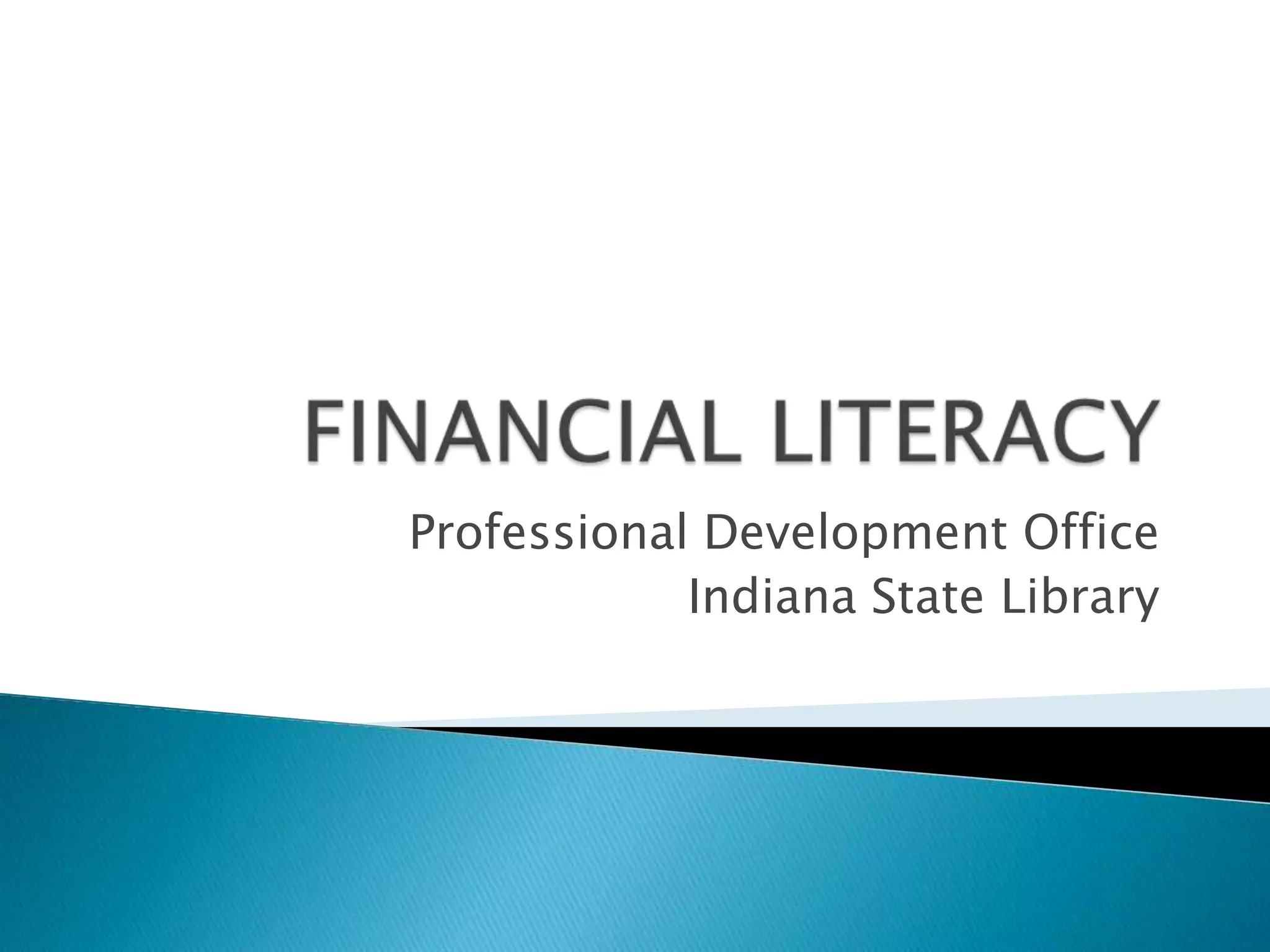 Financial literacy | PPTX