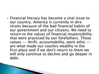 Financial literacy | PPTX