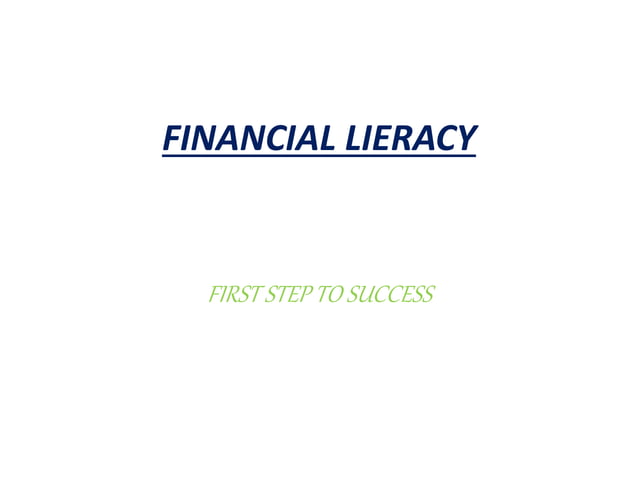 Financial literacy | PPT