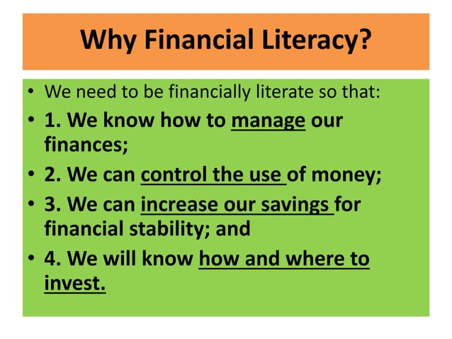 Financial Literacy | PPT | Financial Planning | Personal Finance