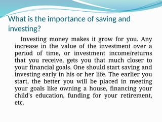 financial literacy FOR PERSONAL FINANCIAL MANAGEMENT | PPTX