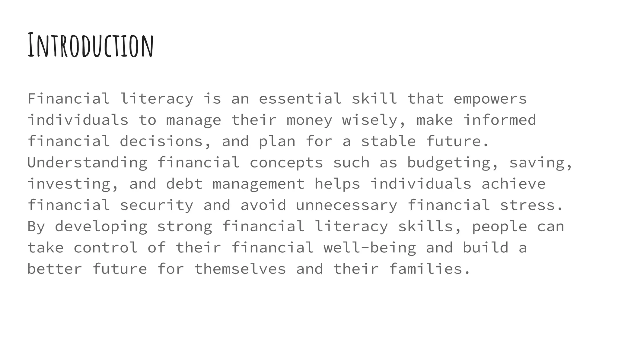Financial Literacy- Meaning, Importance and more! | PDF