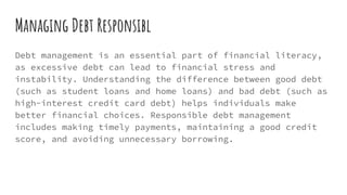 Financial Literacy- Meaning, Importance and more! | PDF