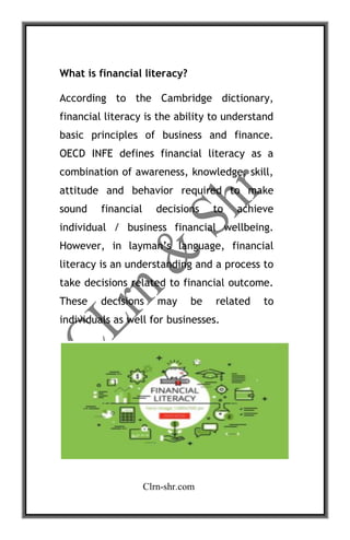 Financial literacy module 1 | PDF