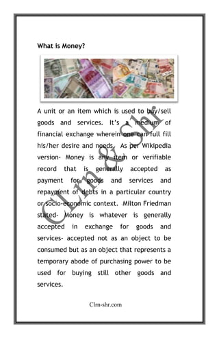 Financial literacy module 1 | PDF