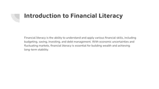 Financial Literacy A Path to Wealth and Stability | PDF