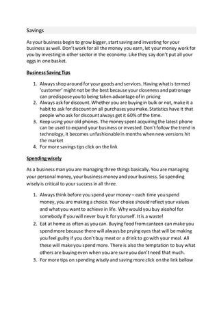 Financial literacy content for business people | DOCX