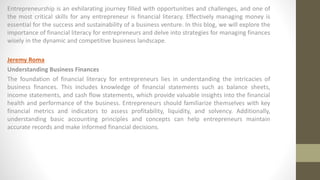 Financial Literacy for Entrepreneurs_ Managing Money Wisely with Jeremy ...
