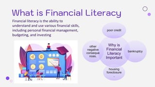 financial literacy ppt. presentation about financial knowledge in ...