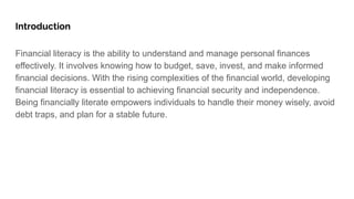 Financial Literacy - The Key to Smart Money Management | PDF