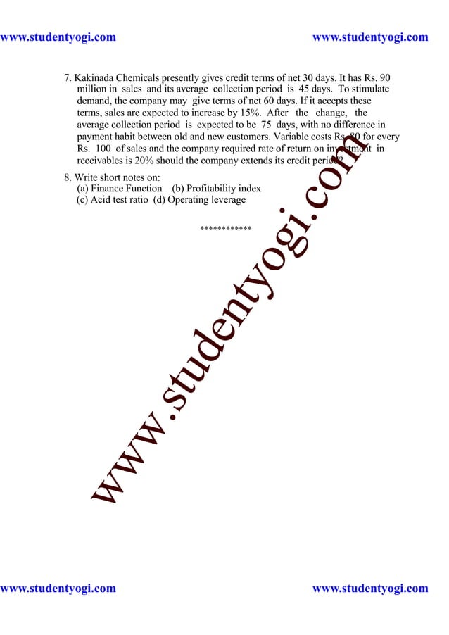 MBA Financial Management | PDF