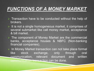 Financial management / objectives / money market / capital market | PPTX