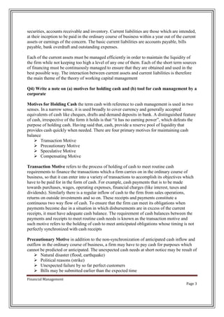Financial management | PDF