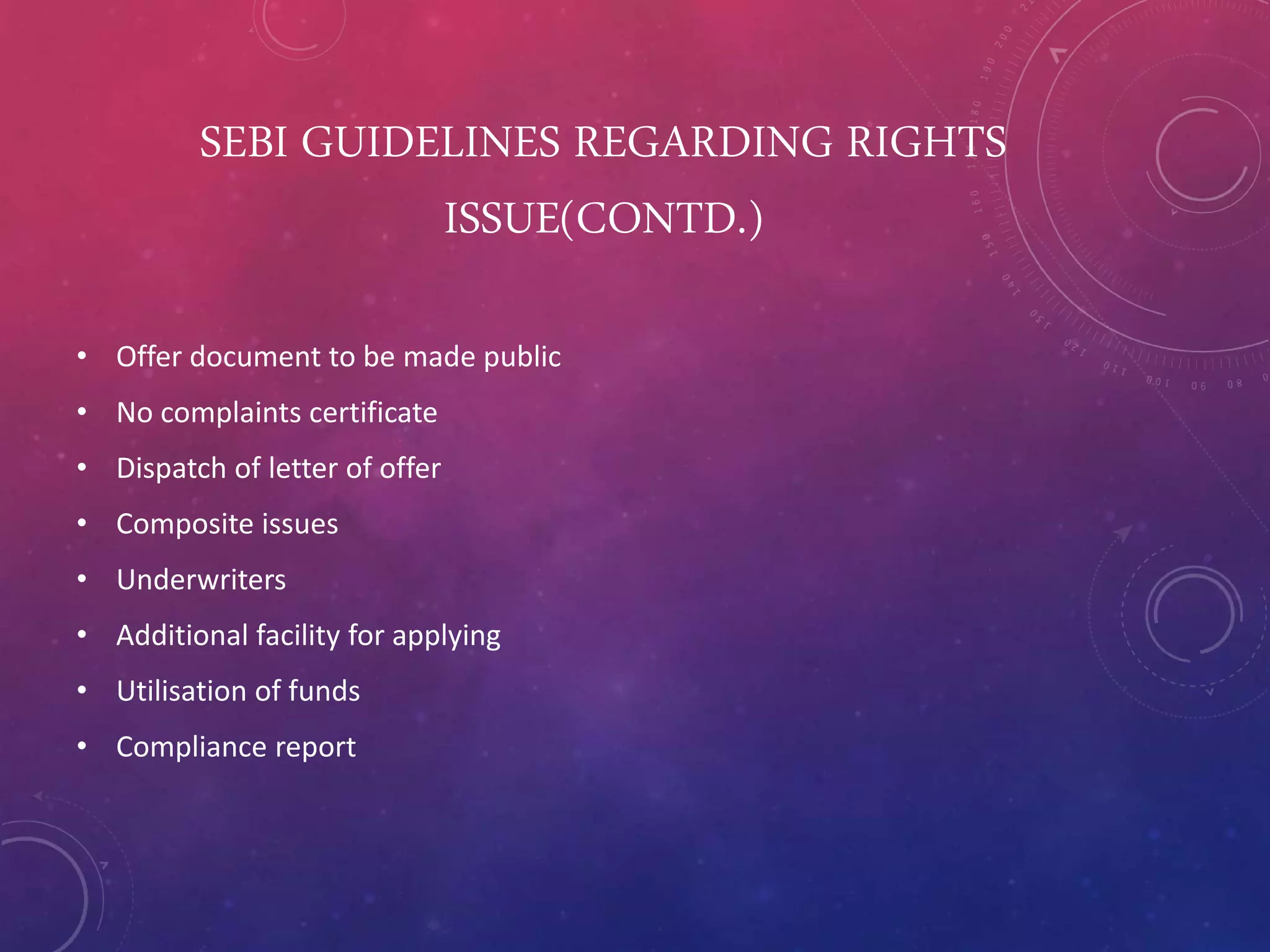 venture capital and rights issue | PPTX