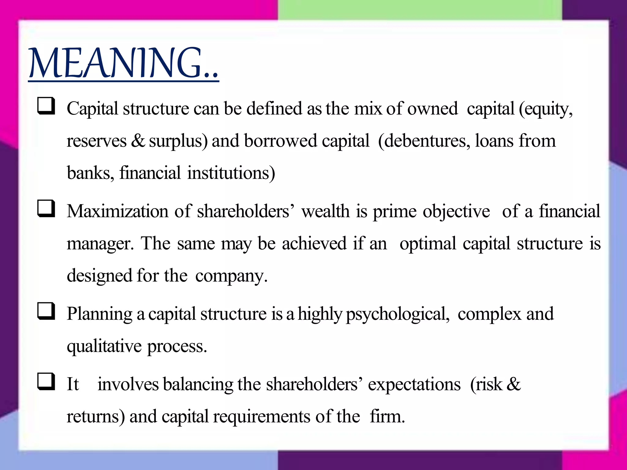 Capital structure | PPTX