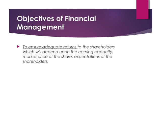 Financial management scope, elements, functions and importance | PPT