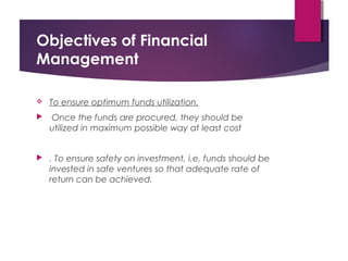 Financial management scope, elements, functions and importance | PPT