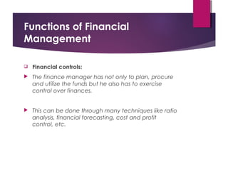 Financial management scope, elements, functions and importance | PPT