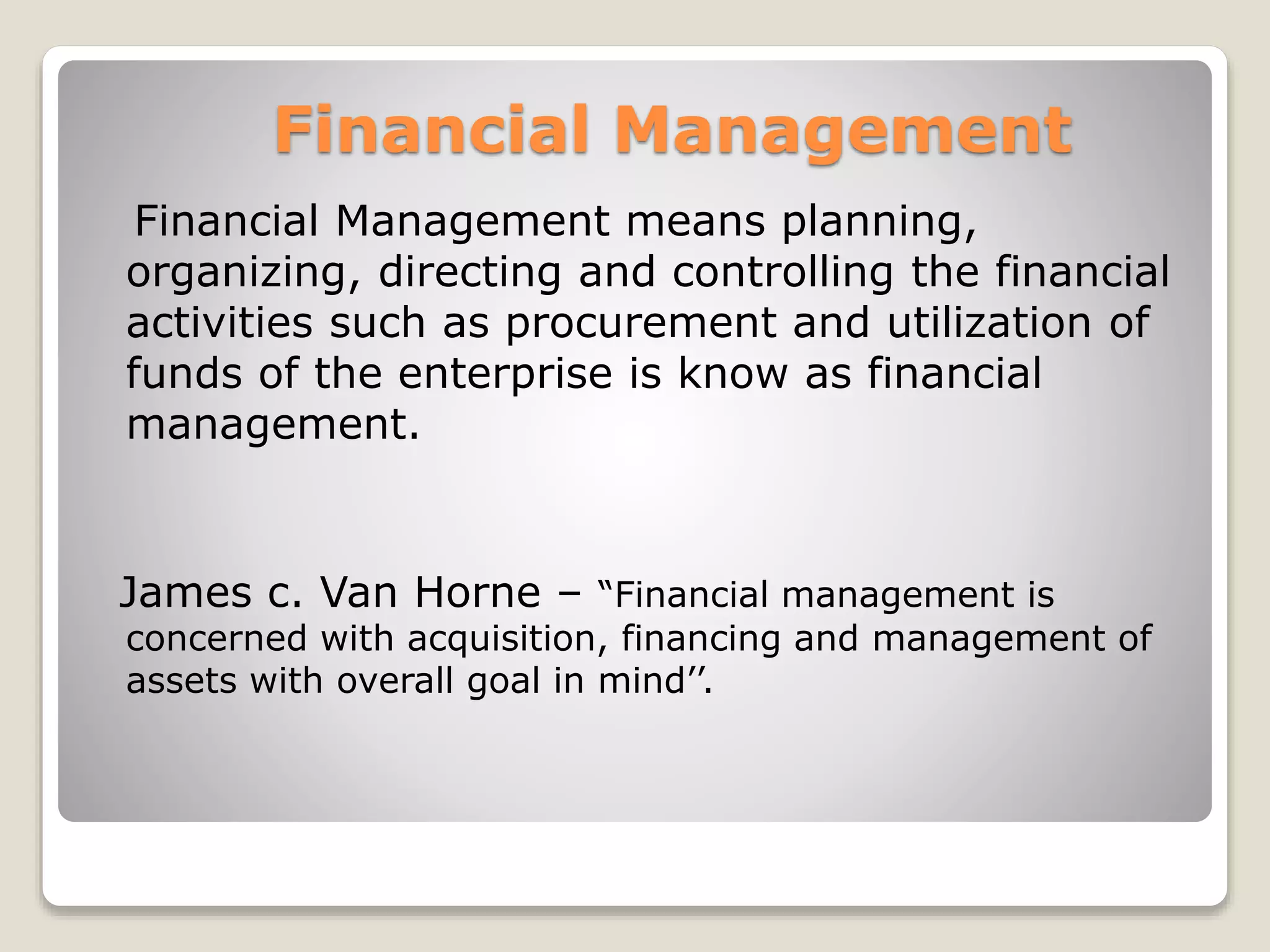 Financial management | PPT