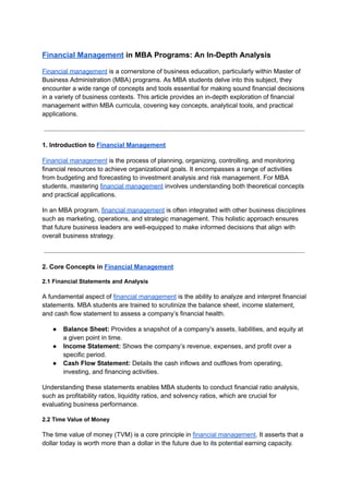 Financial Management Questions and Answers | PDF