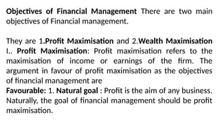 OBJECTIVES AND SCOPE OF FINANCIAL MANAGEMENT NOTES | PPTX