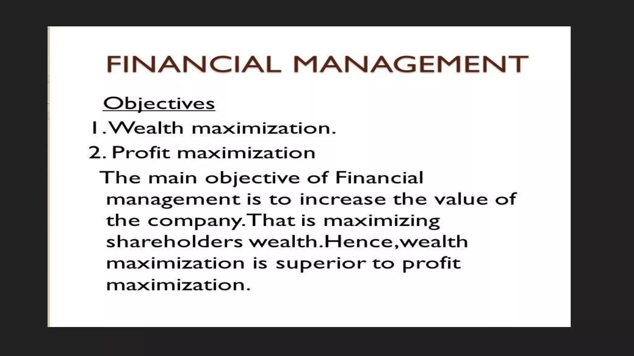 Financial management- Goals and Objectives of financial management-MBA ...