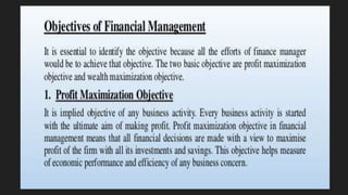 Financial management- Goals and Objectives of financial management-MBA ...