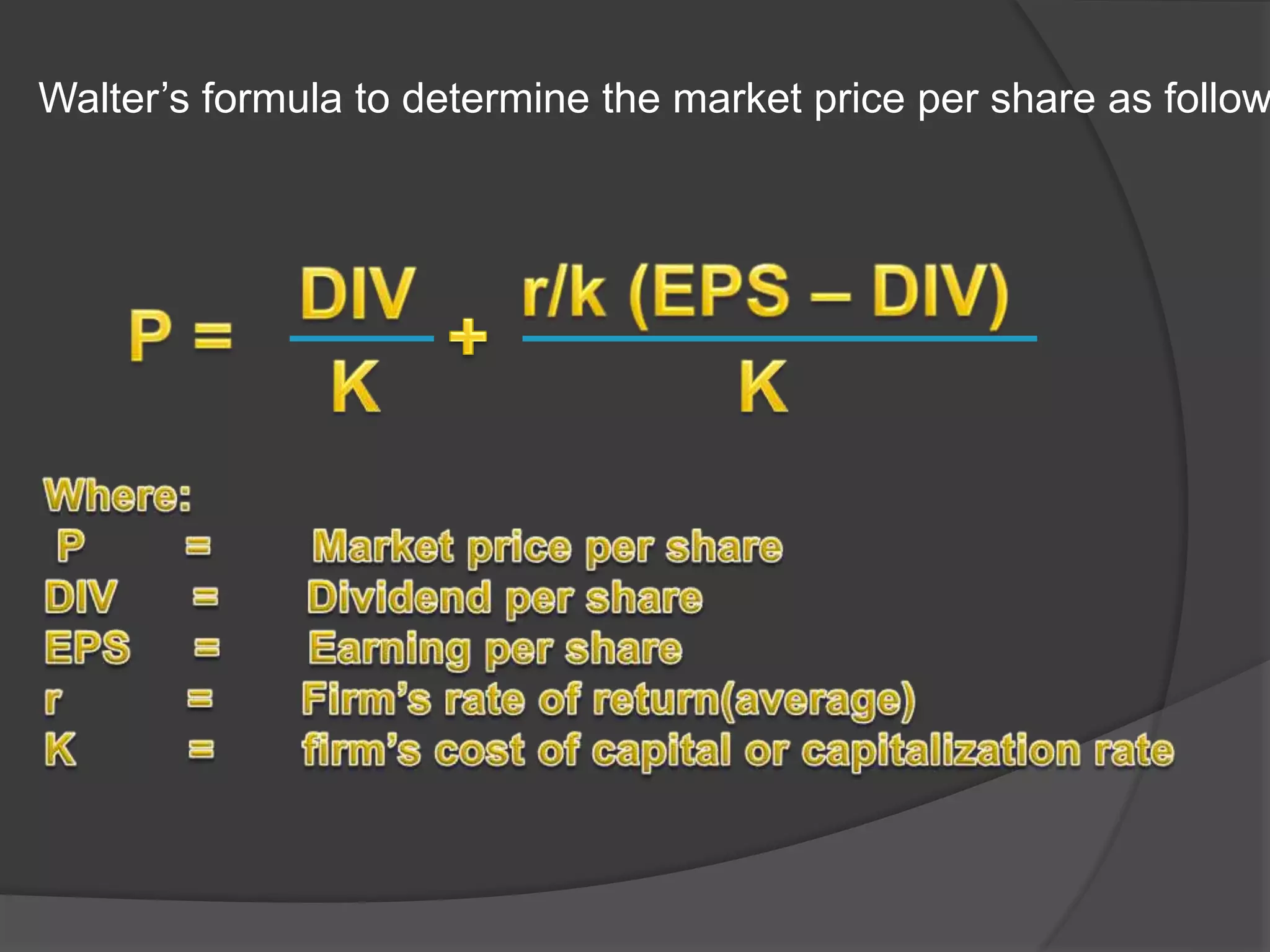 dividend theory | PPTX