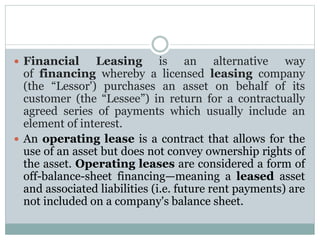 Long term sources of finance | PPT