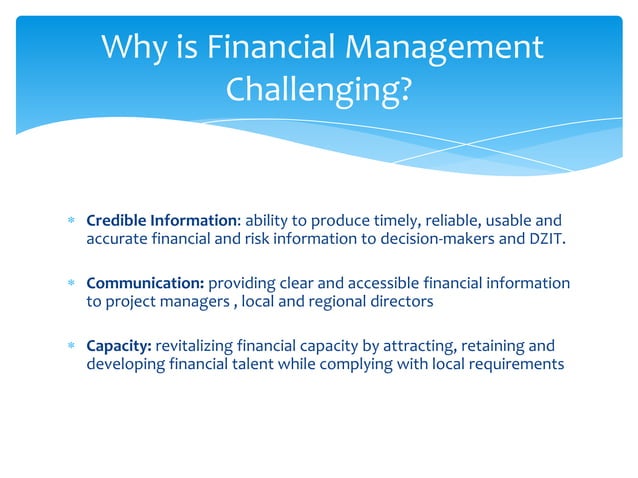 Financial Management Challenges | PPTX | Business Accounting & Finance ...