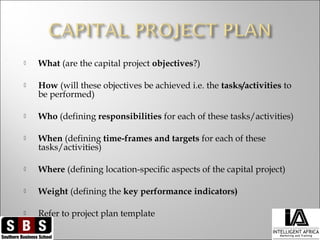 Financial Management for Capital Projects | PPT