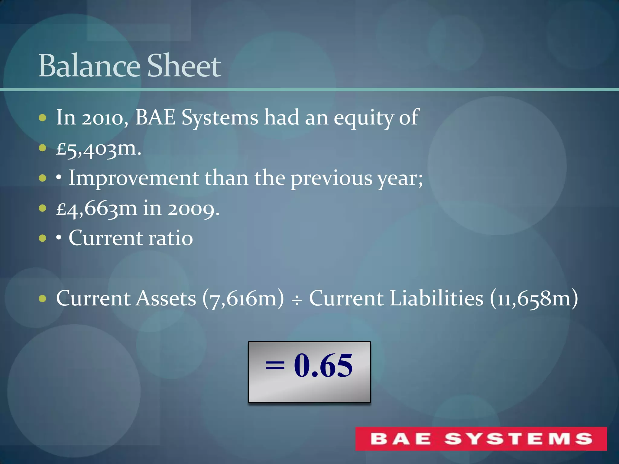 Financial management function bae system plc | PPTX