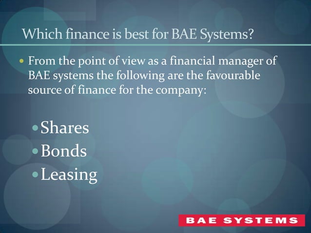 Financial management function bae system plc | PPT