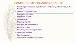 Financial management introduction | PDF