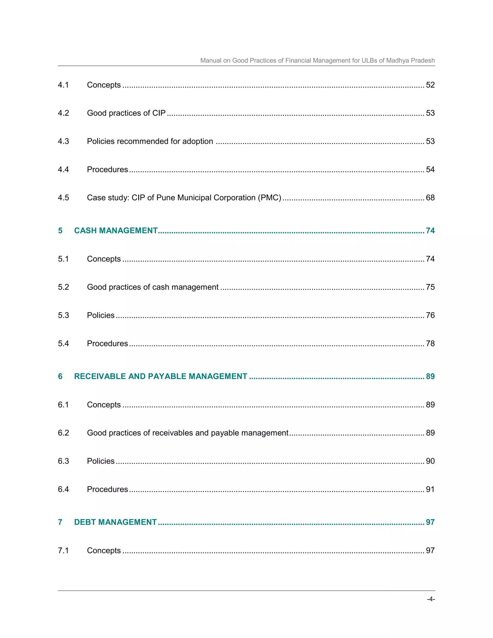 Financial Management Manual for ULBs of M.P.- English | PDF