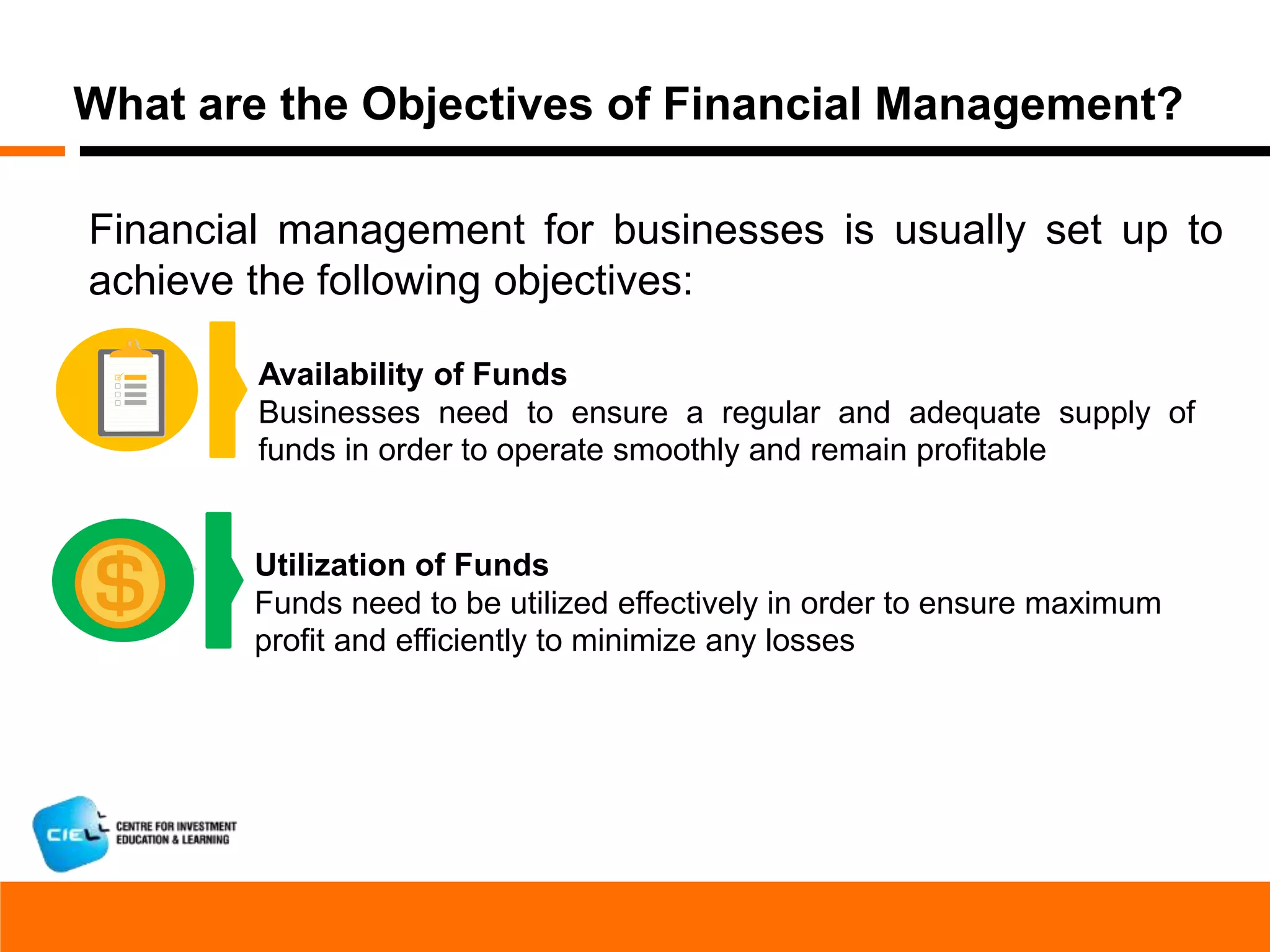 Financial management meaning objectives and functions | PPTX