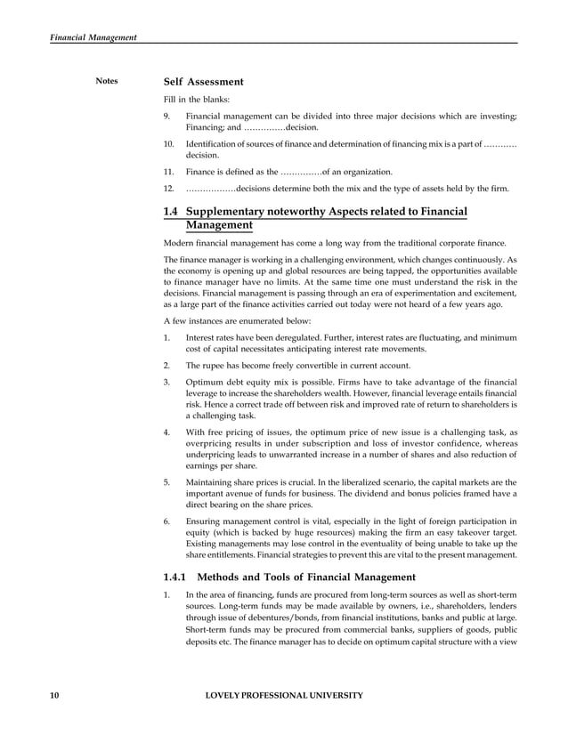 Financial Management Notes.pdf | Stocks and Bonds | Personal Investing
