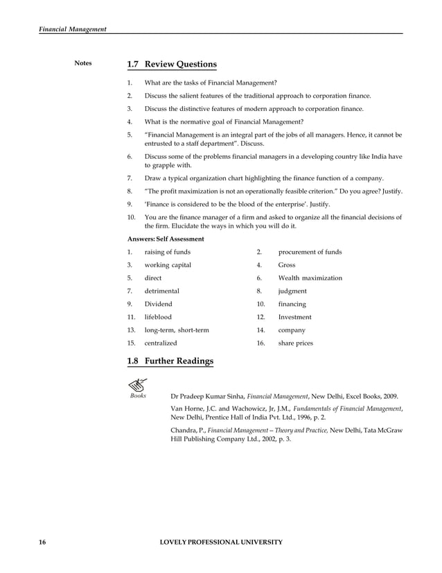 Financial Management Notes.pdf | Stocks and Bonds | Personal Investing